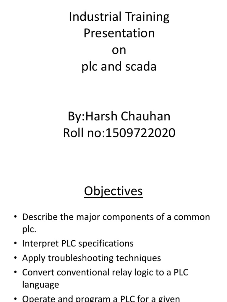 Industrial Training | PDF | Programmable Logic Controller | Scada
