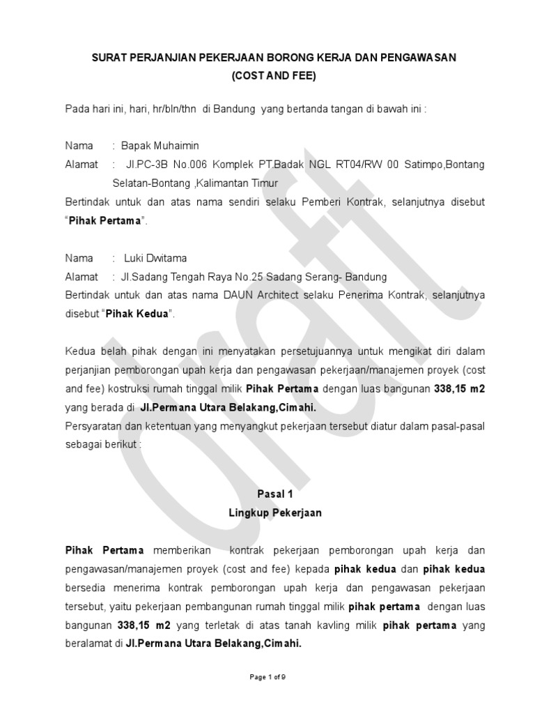 Draft SPK Pengawasan Revisi2 | PDF