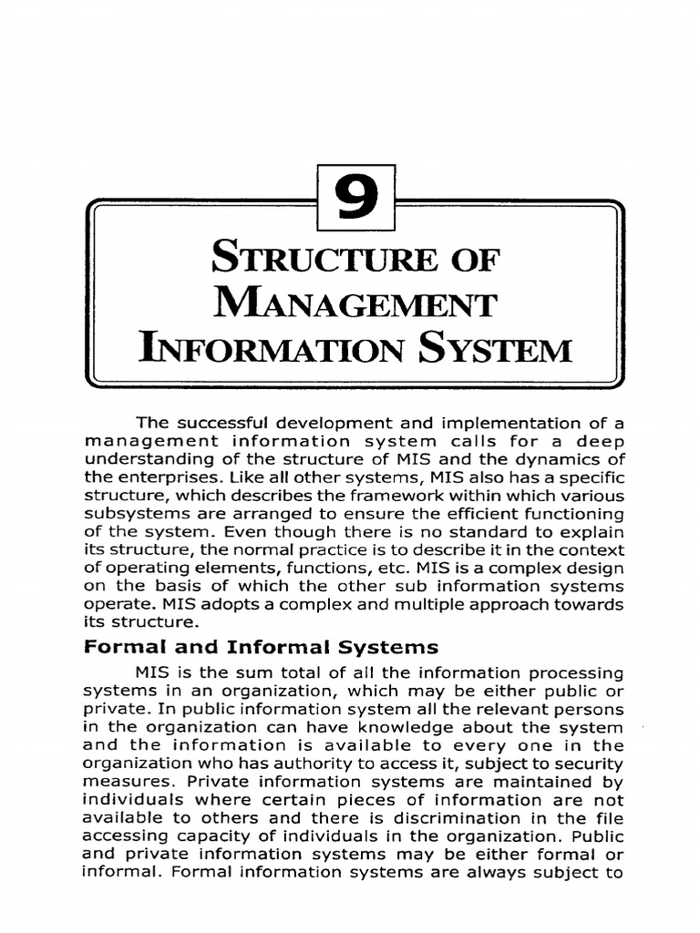 Structure of Management Information System PDF | PDF | Information ...