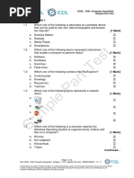 ICDL Computer Essentials - Answer-1 | PDF | Computer Data Storage | Computer Hardware