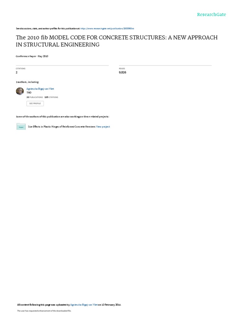 CIB FIB Model Code 2010 | PDF | Reliability Engineering | Concrete