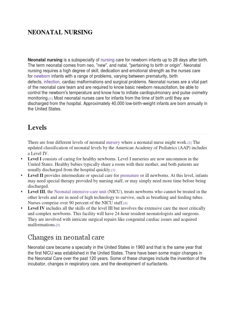 Neonatal Nursing | PDF | Neonatal Intensive Care Unit | Neonatology