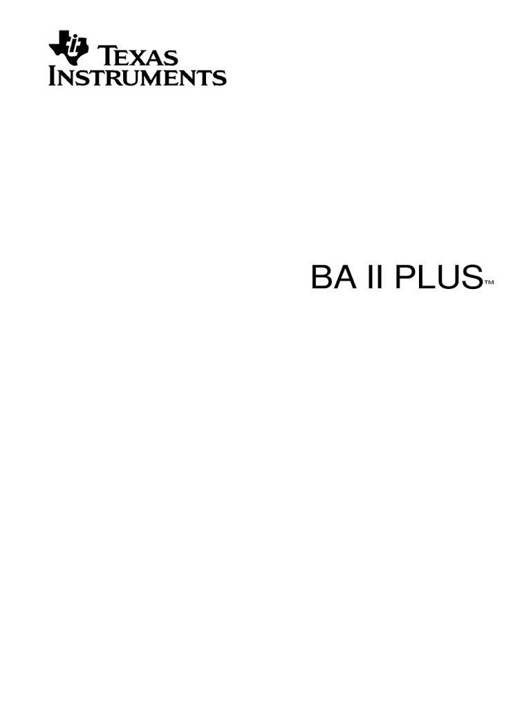 Ba Ii Plus en PDF | PDF