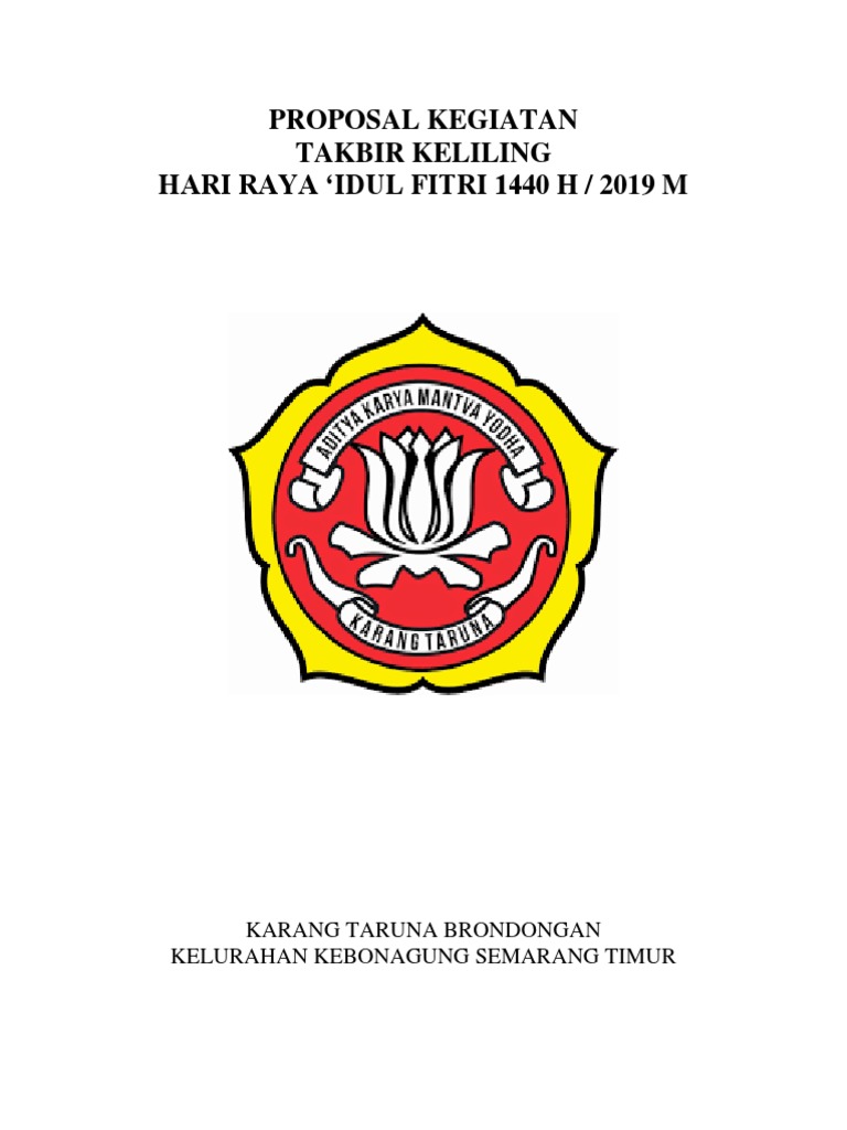 Proposal Kegiatan Takbir Keliling | PDF