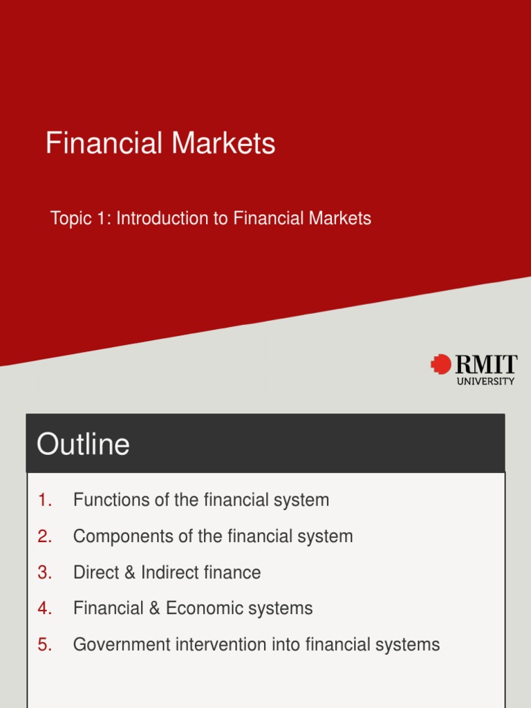 Introduction to Financial Markets Overview | PDF | Financial Markets ...