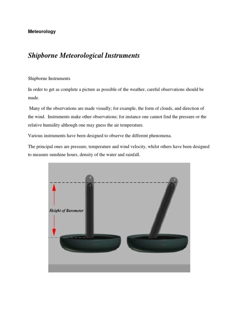 1 MET O - Shipborne Meteorological Instruments | PDF | Thermometer ...