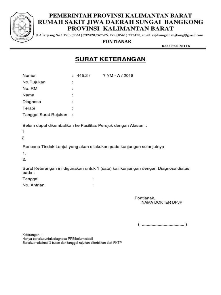 Surat Keterangan MR | PDF