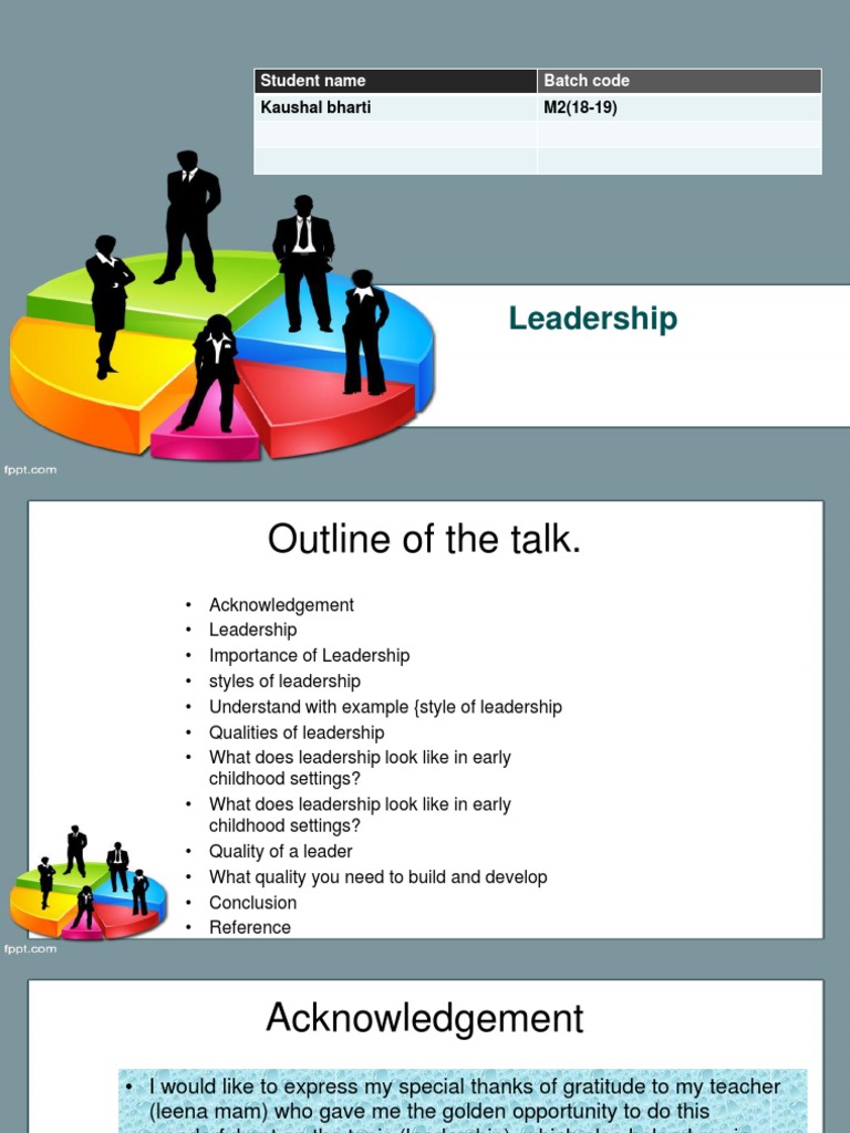 Leadership: Student Name Batch Code | PDF | Leadership | Behavioural ...
