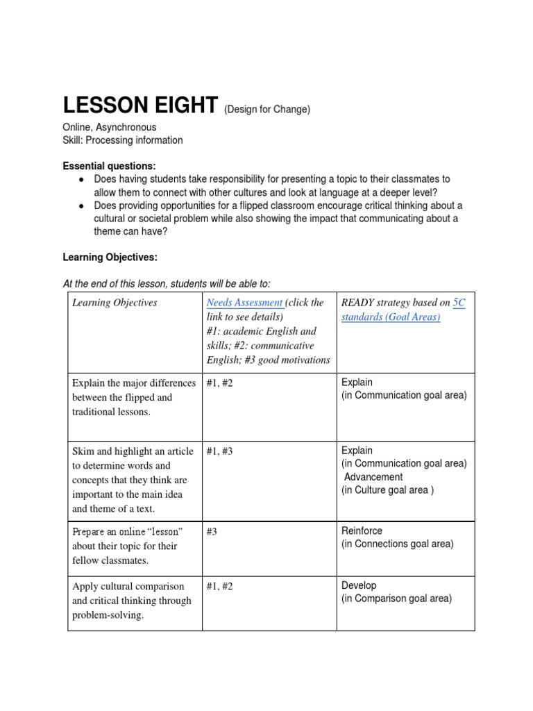 Lesson Eight: Essential Questions | PDF | Critical Thinking | Education ...