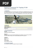 Method Statement For Concrete Topping (Ramp Slab) | PDF | Concrete ...