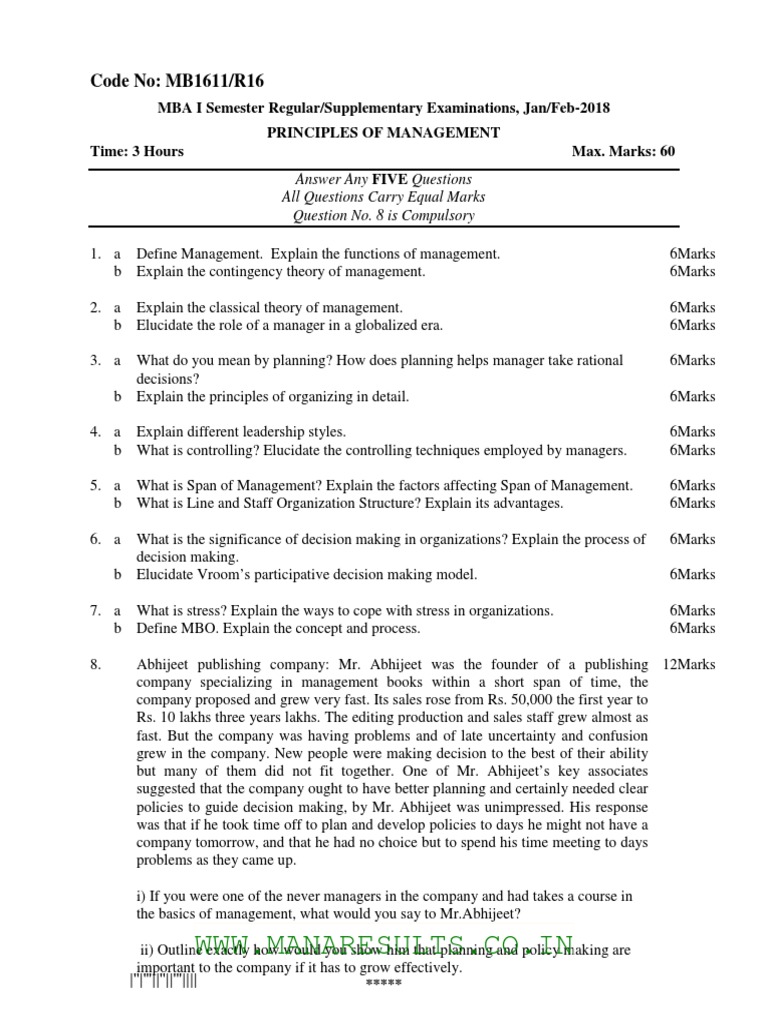 Pom Case Study Mba PDF | PDF | Decision Making | Leadership