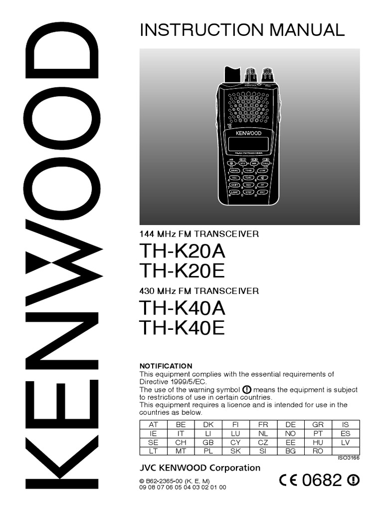 TH-K20A TH-K20E: Instruction Manual | PDF | Battery Charger ...