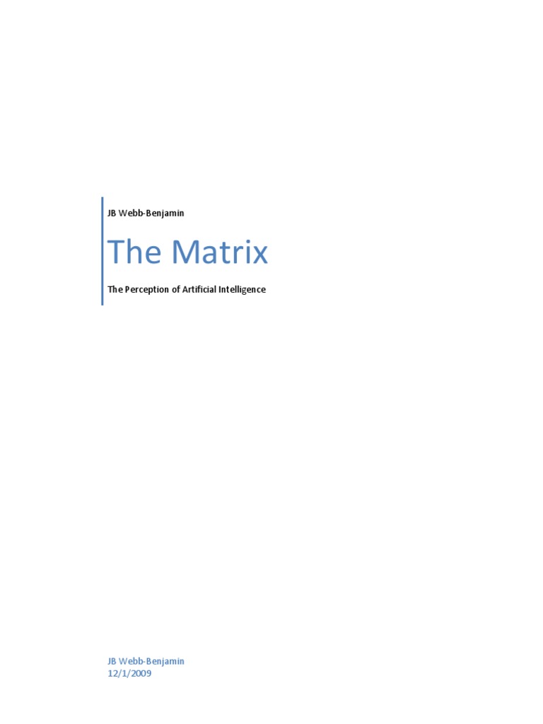 The Matrix: AI's Impact on Perception | PDF | Artificial Intelligence ...