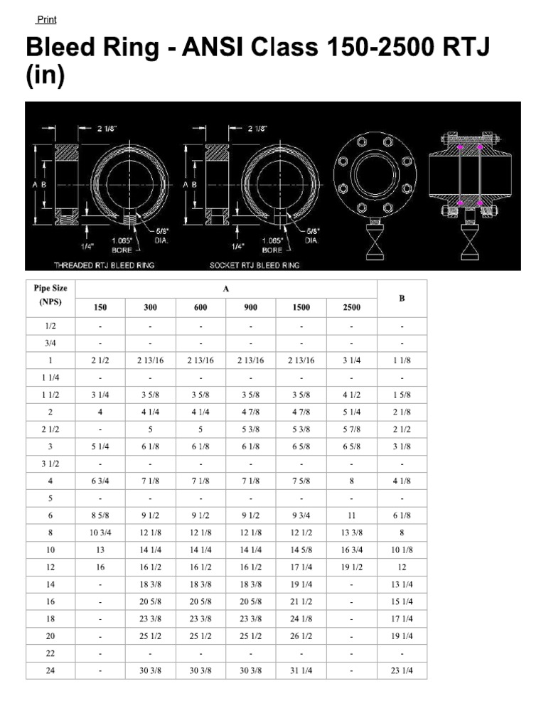 Bleed Ring - ANSI Class 150-2500 RTJ (In) | PDF