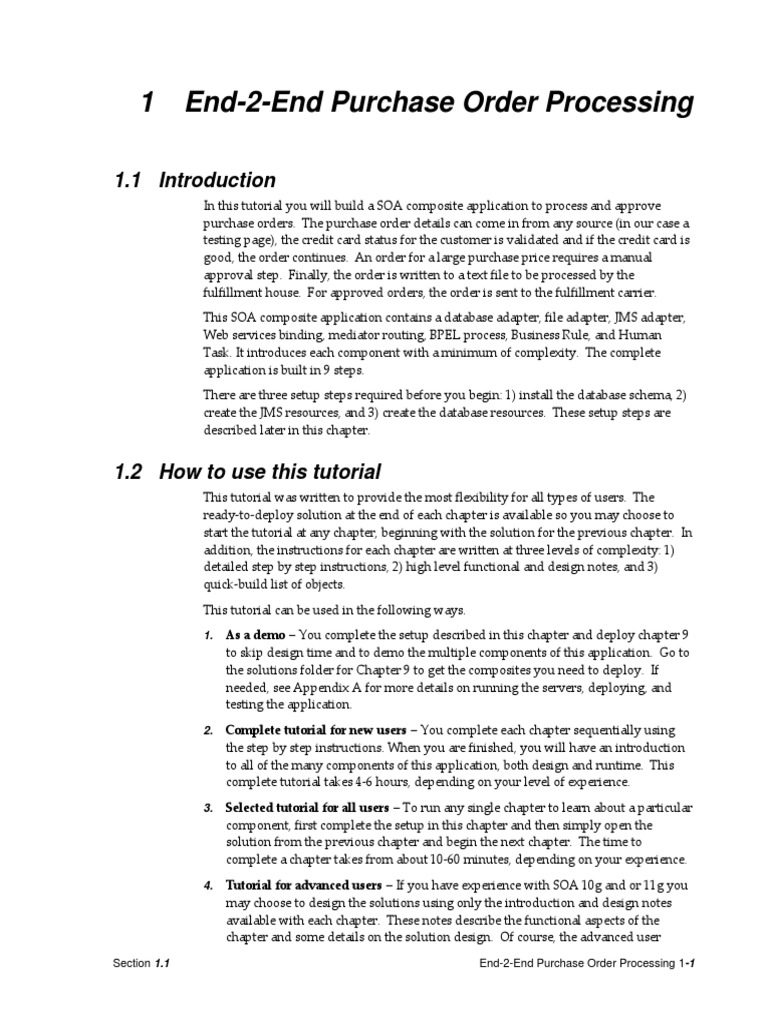Section 1.1 End-2-End Purchase Order Processing 1-1 | PDF | Oracle ...