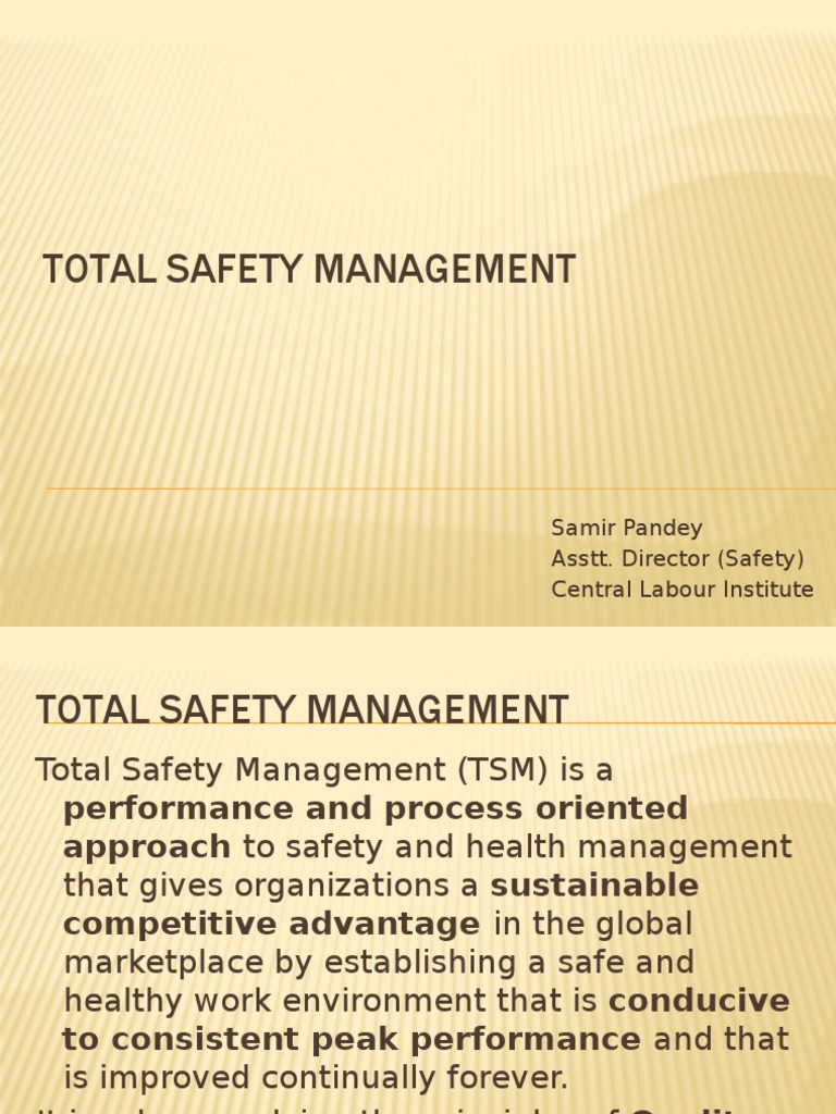 Total Safety Management | PDF | Safety | Employment