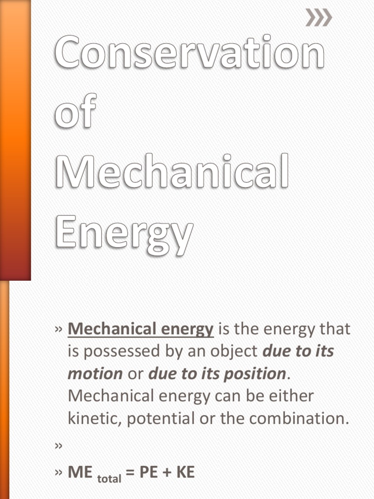 Understanding Mechanical Energy Conservation | PDF | Potential Energy ...