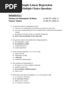 MCQs Unit 4 Correlation and Regression | PDF | Errors And Residuals | Correlation And Dependence