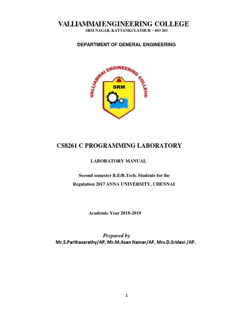 CS8261-C Programming Lab2 PDF | PDF | C (Programming Language ... CS8261-C Programming Lab2 PDF | PDF | C (Programming Language ...