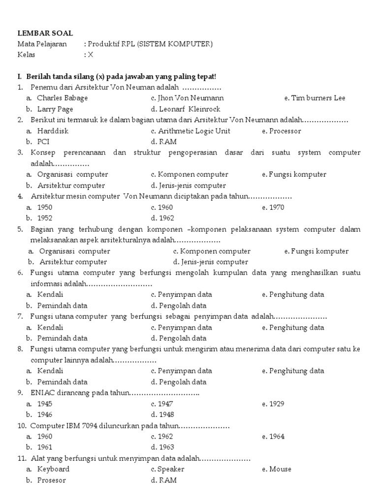Soal Pat SMK Cendikia | PDF