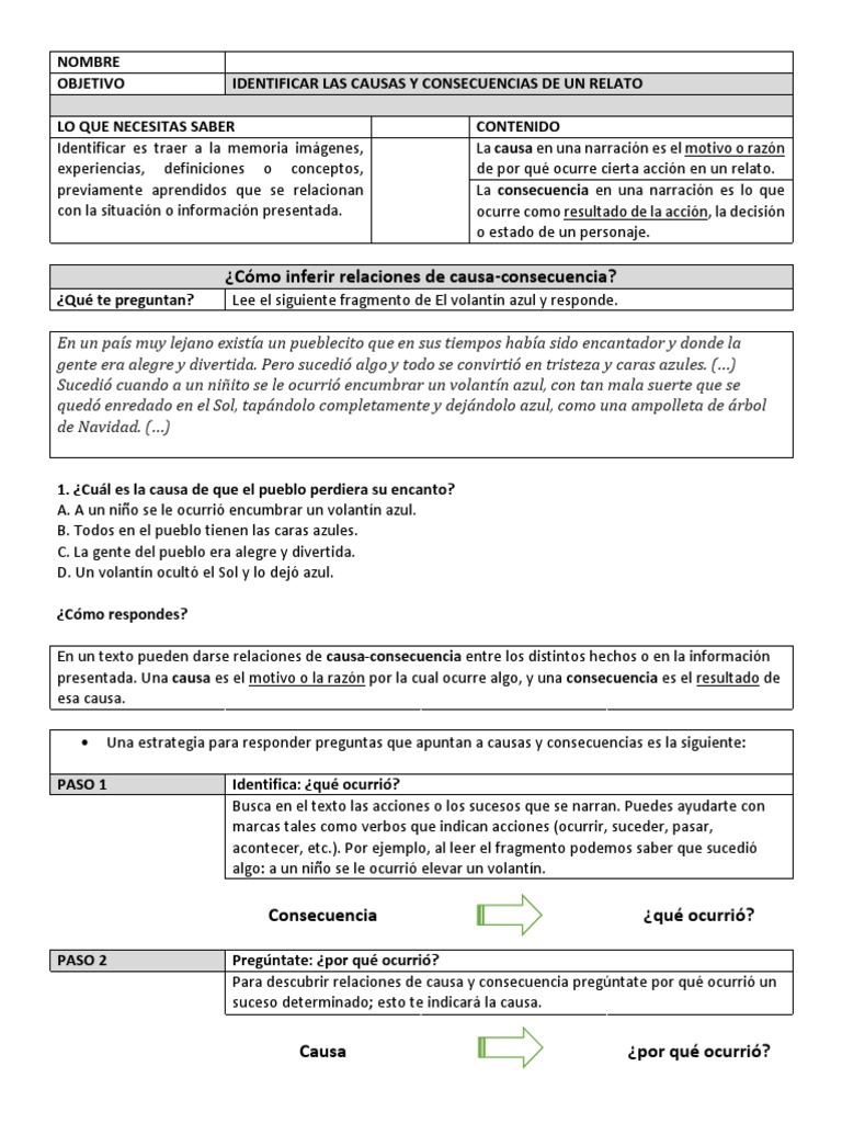 Guia Causa y Efecto | PDF | Atenea