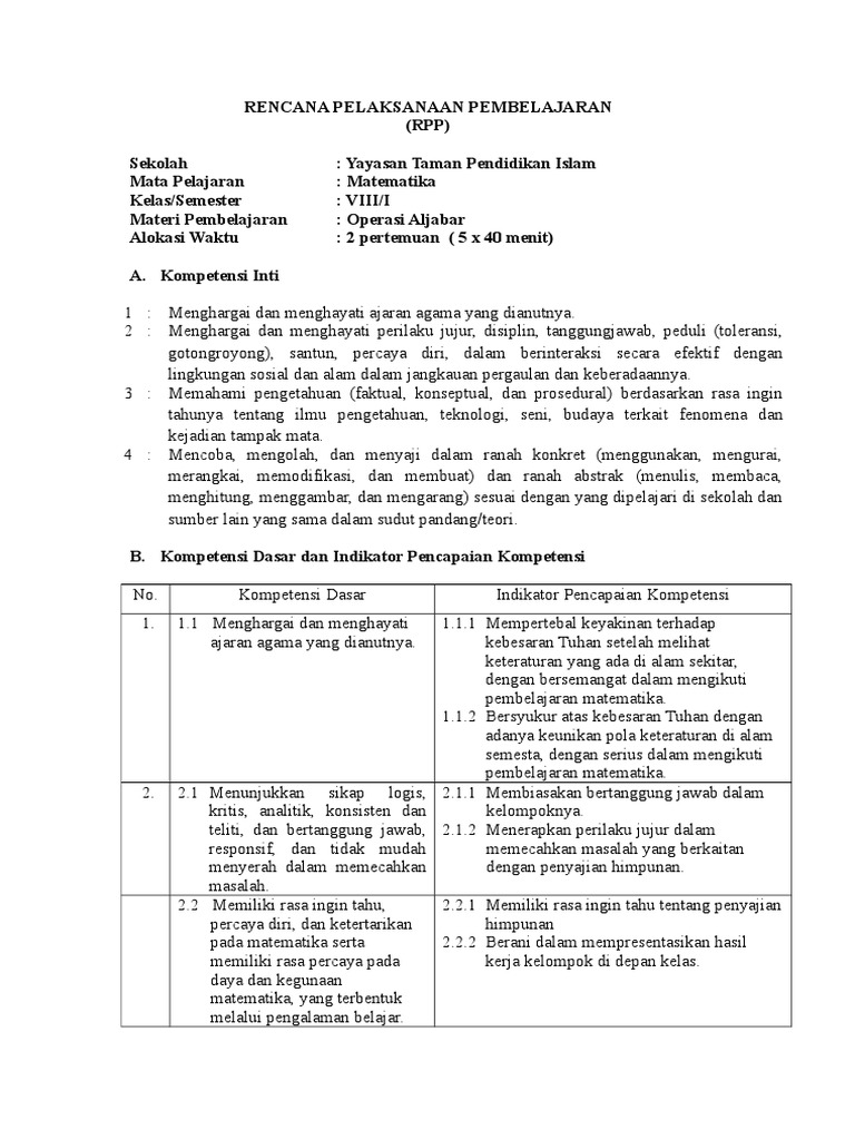 RPP IPS Kelas 5 Semester 2 | PDF