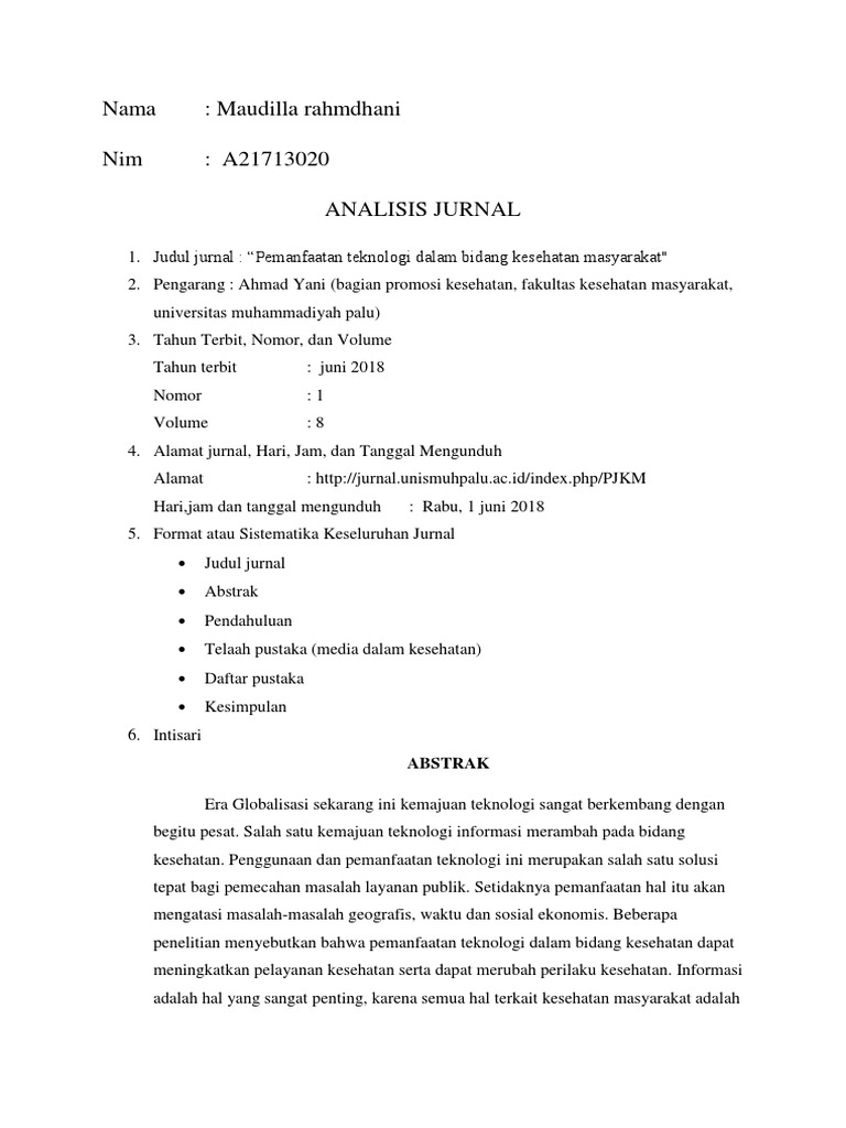 Analisis Jurnal | PDF