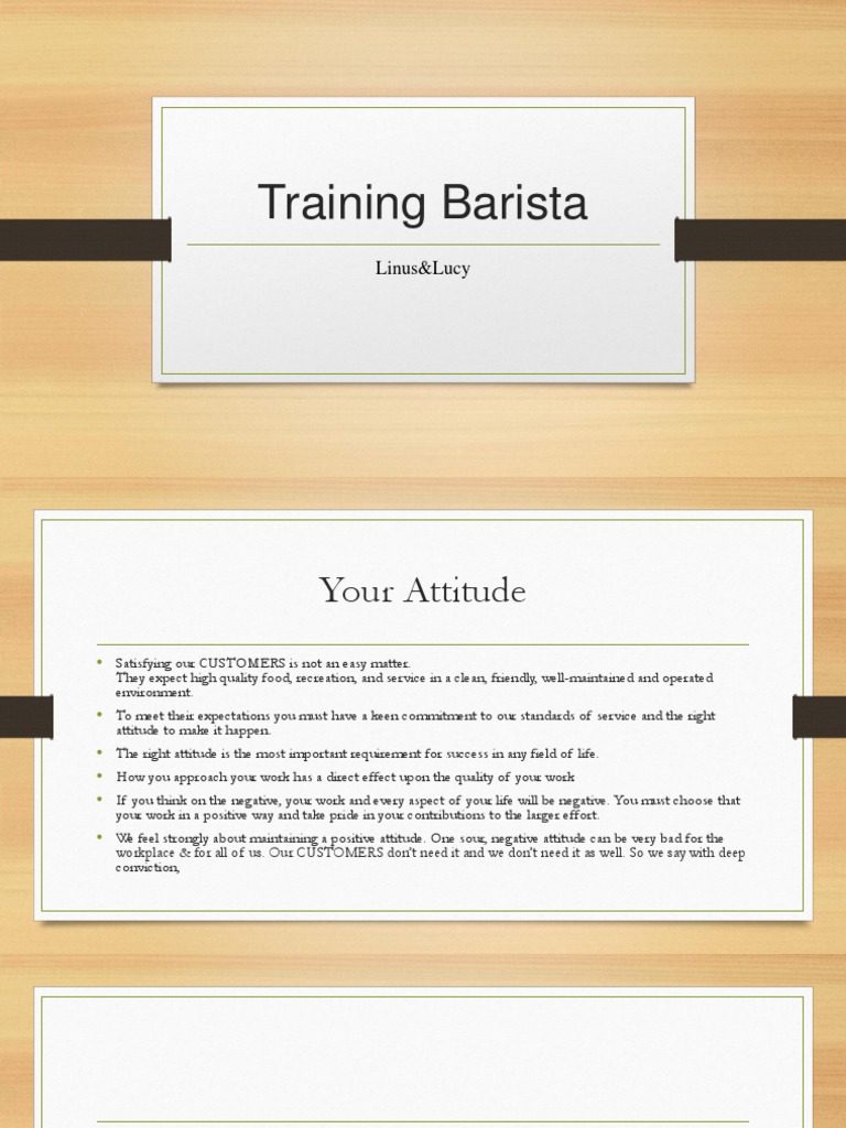 Barista Traning | PDF