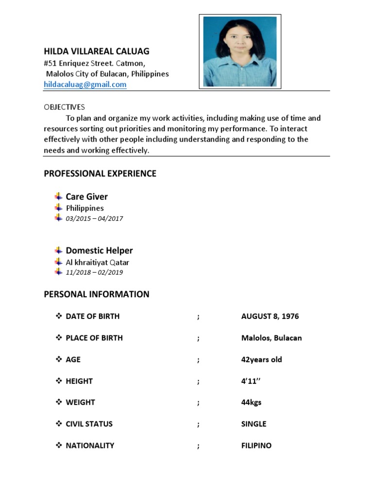 CV-Hilda Real | PDF