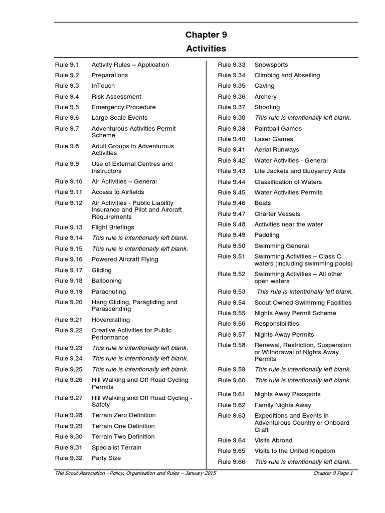 Activity Rules POR - Jan 2015 - Chapter9 PDF | PDF | Flight Instructor | Gliding