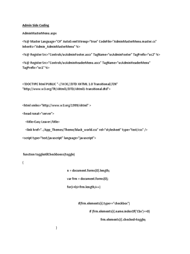 Admin Side Coding (Dhaval) | PDF | Hypertext | Software