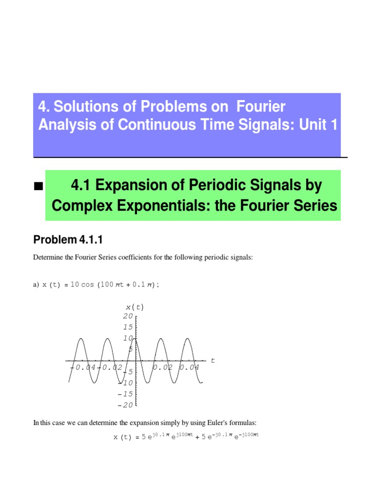 Assignment 1 | PDF | Fourier Series | Harmonic Analysis