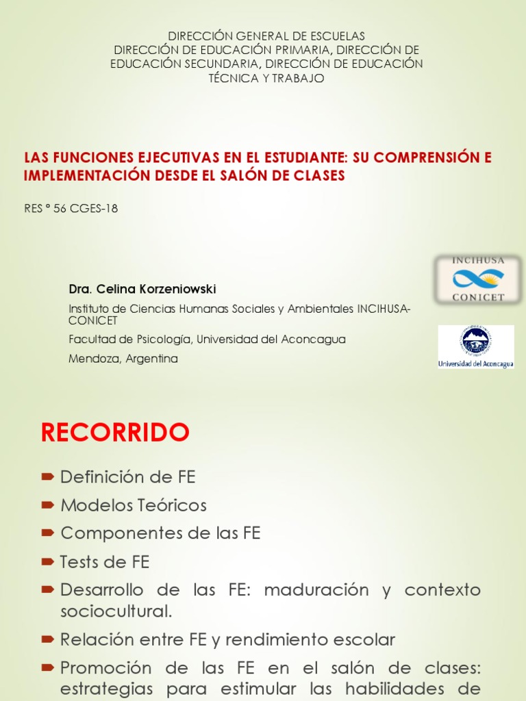 Promoción de las funciones ejecutivas en el aula: Estrategias docentes ...