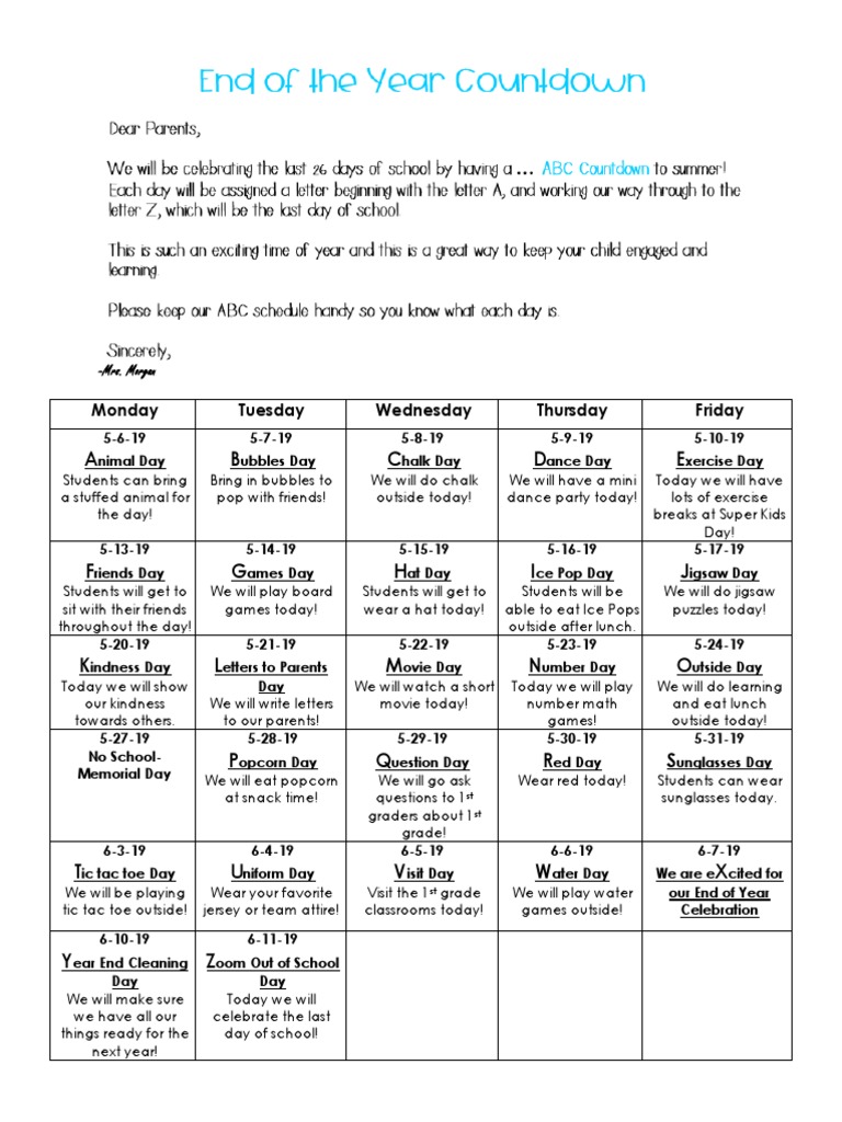 Fun Themed Days for Students | PDF