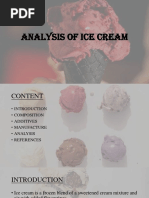 Ice Cream Chemical Analysis Techniques | PDF | Ice Cream | Chemistry