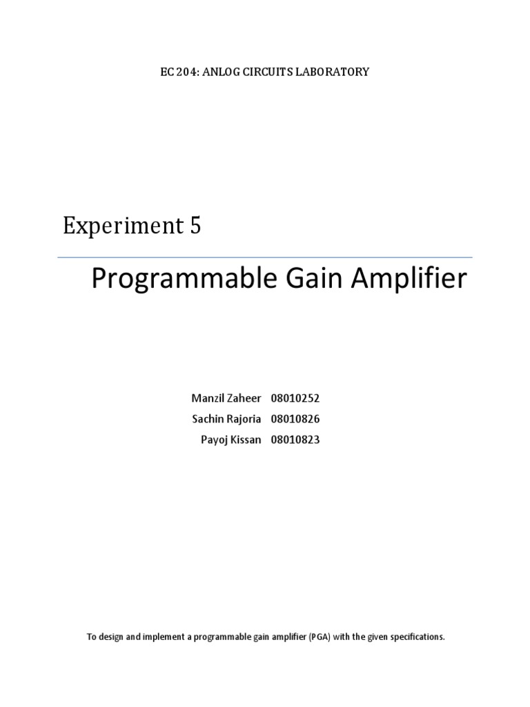 Easy Lab Amplifier | PDF | Operational Amplifier | Amplifier