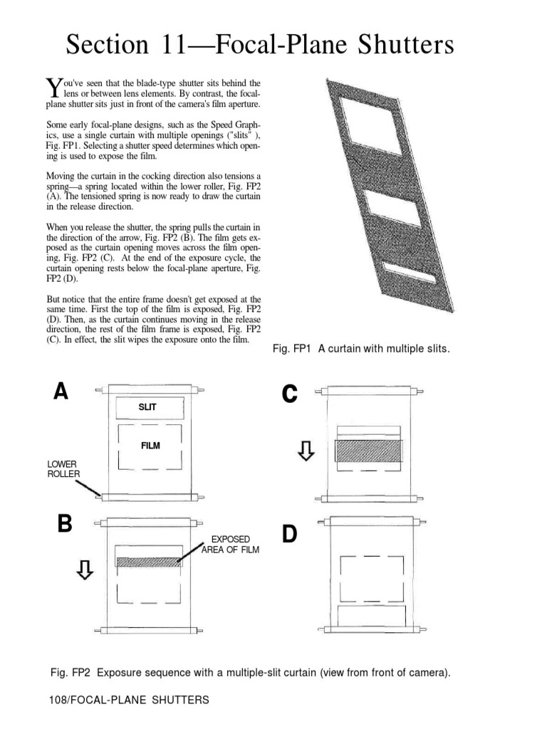 Focal Plane Shutters PDF | PDF | Shutter (Photography) | Shutter Speed