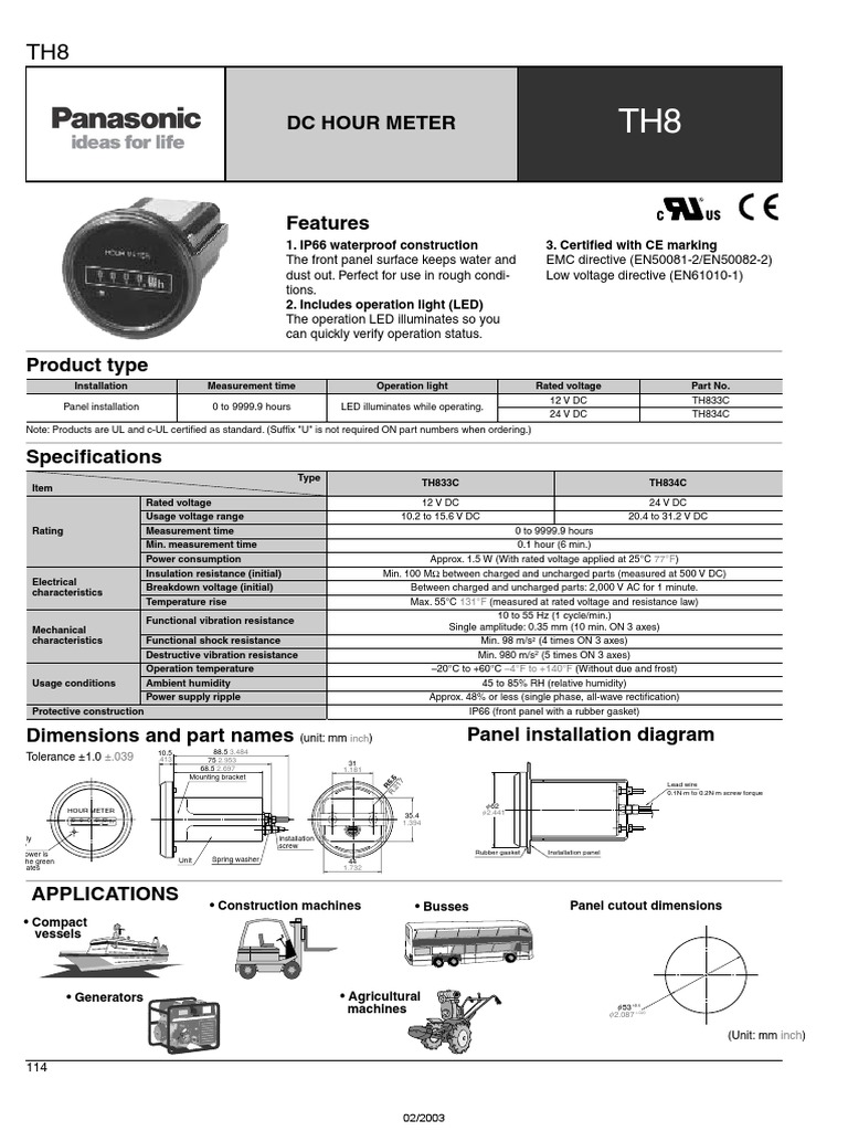 Panasonic DH8 | PDF | Electrical Resistance And Conductance | Voltage