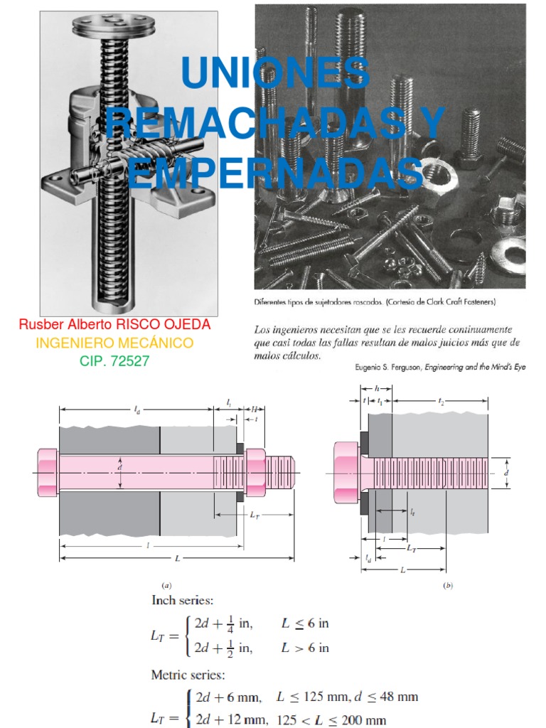 Uniones Remachadas y Empernadas | PDF