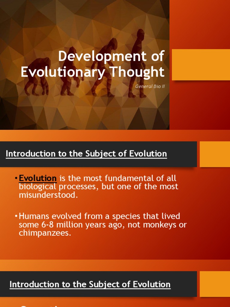 Development of Evolutionary Thought | PDF | Natural Selection | Heredity