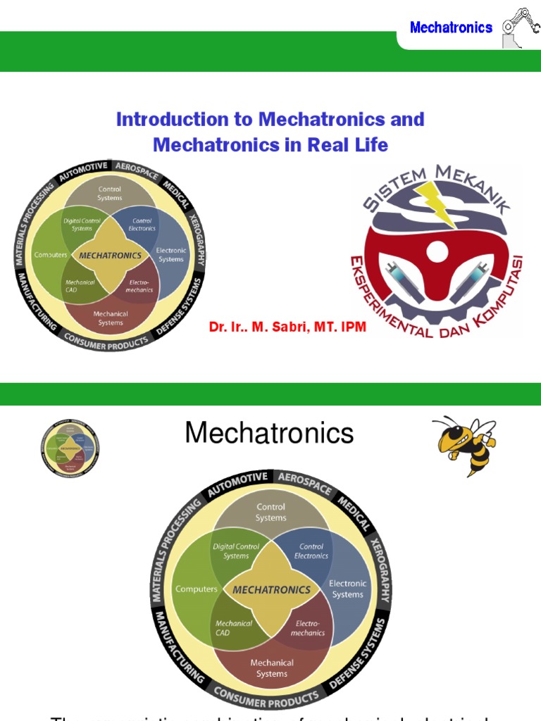 1 Introduction To Mechatronics Pdf Mechatronics Machines