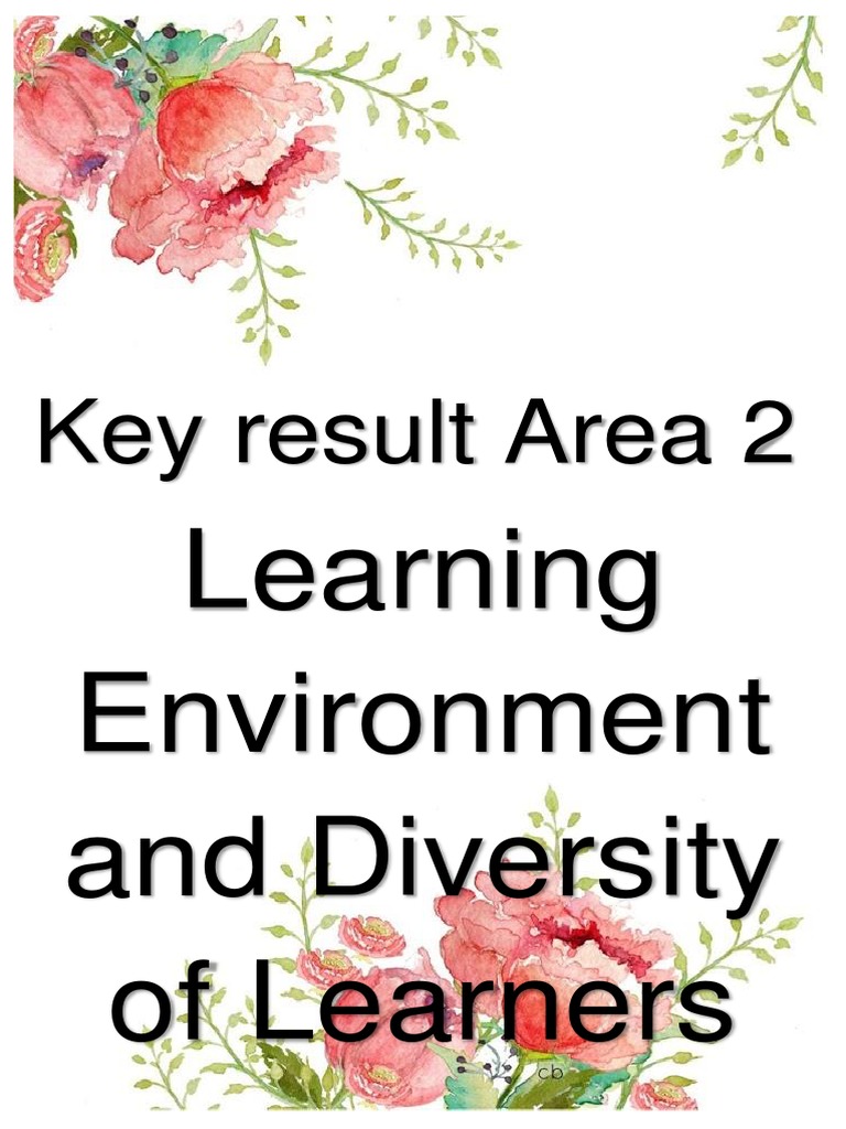 Key Result Area 2: Learning Environment and Diversity of Learners | PDF