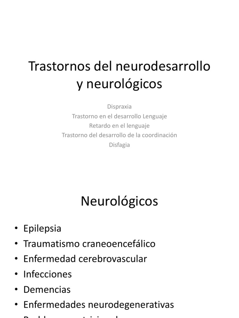 Trastornos Del Neurodesarrollo | PDF