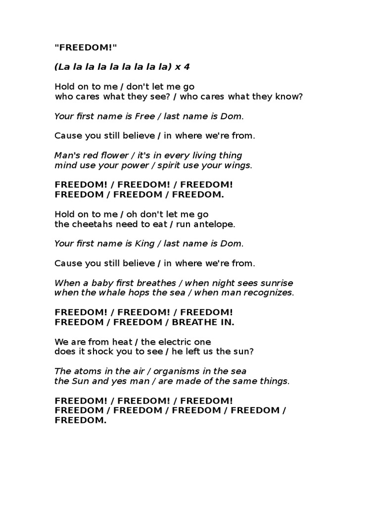 A Celebration of Freedom and the Connectedness of All Living Things | PDF