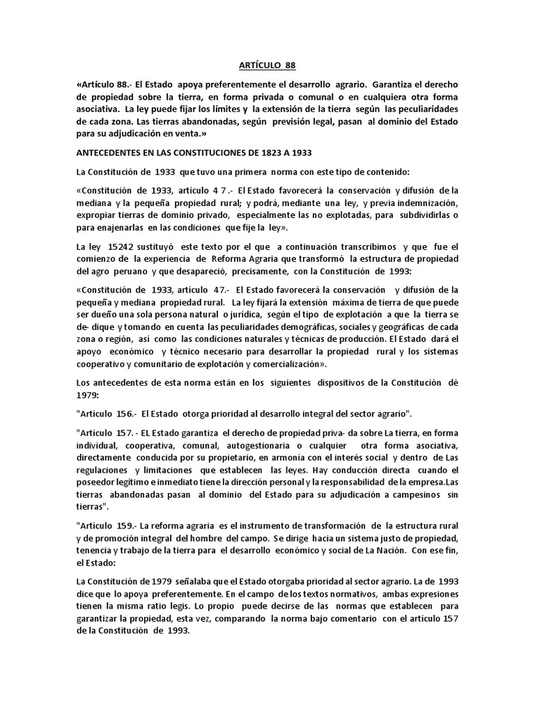 Articulo 88 | Descargar gratis PDF | Propiedad | Constitución