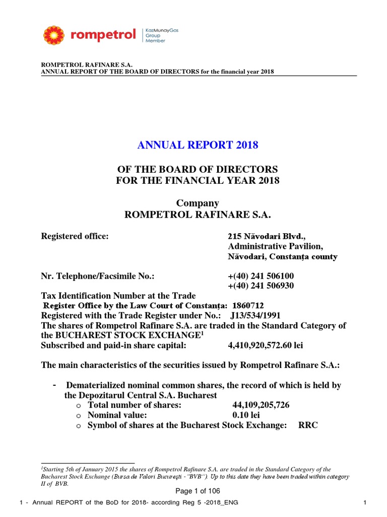 RRC 20190425110859 2018-Annual-Report PDF | PDF | Oil Refinery | Petroleum