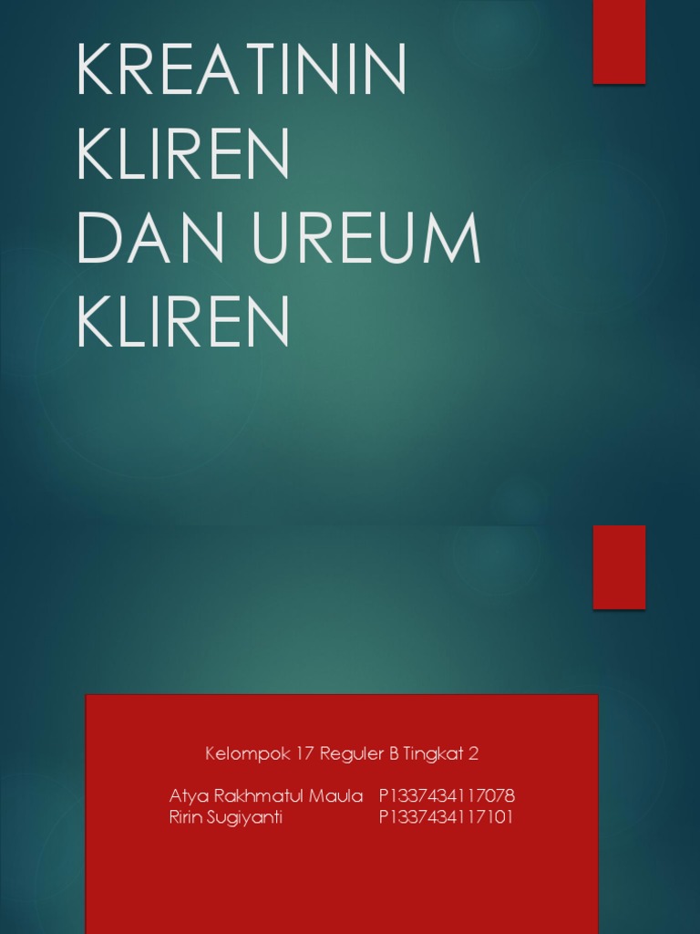 Kreatinin Kliren | PDF