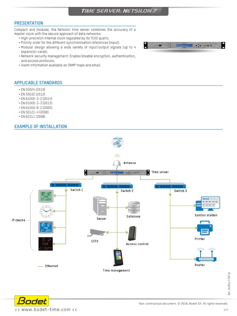 643O41 Time Server Netsilon PDF | PDF | Secure Shell | I Pv6