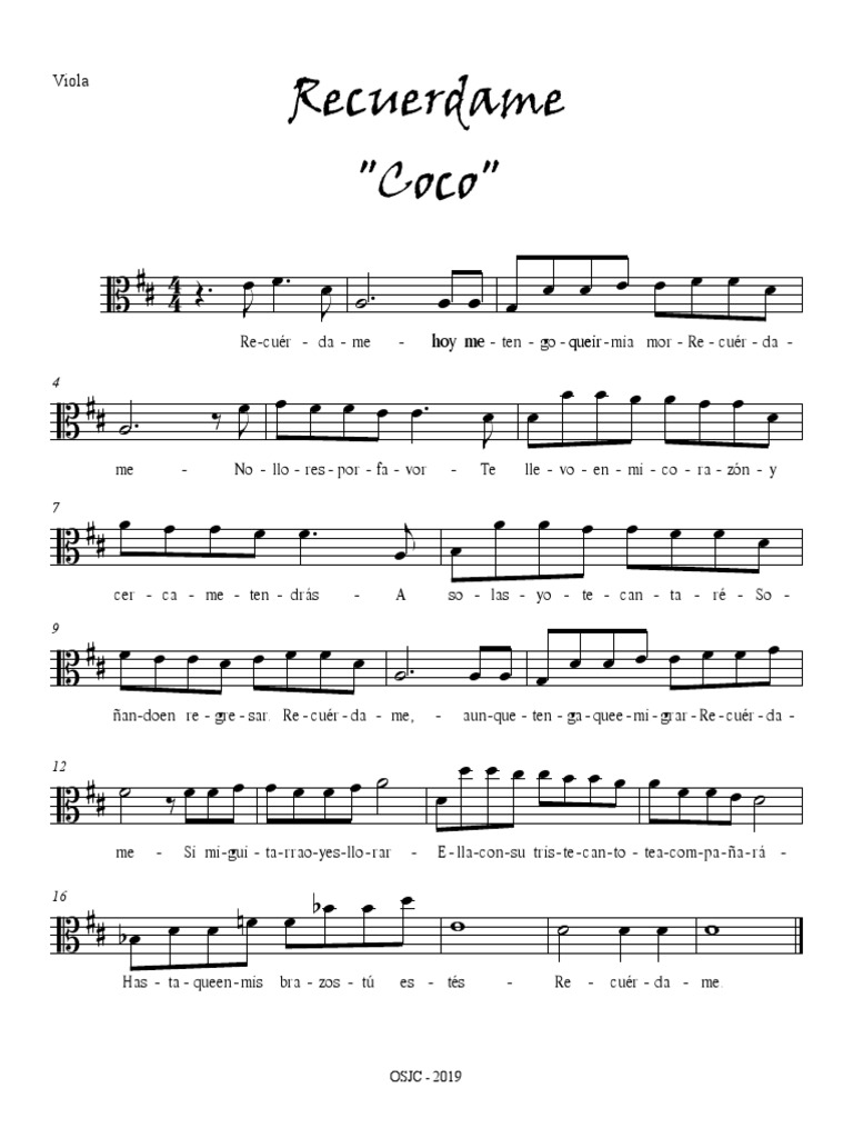 Coco - Infantil (Viola) | PDF