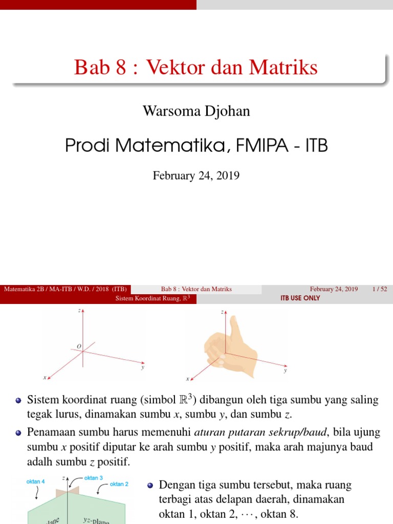 08 VEktor Dan Matriks Versi Cetak | PDF